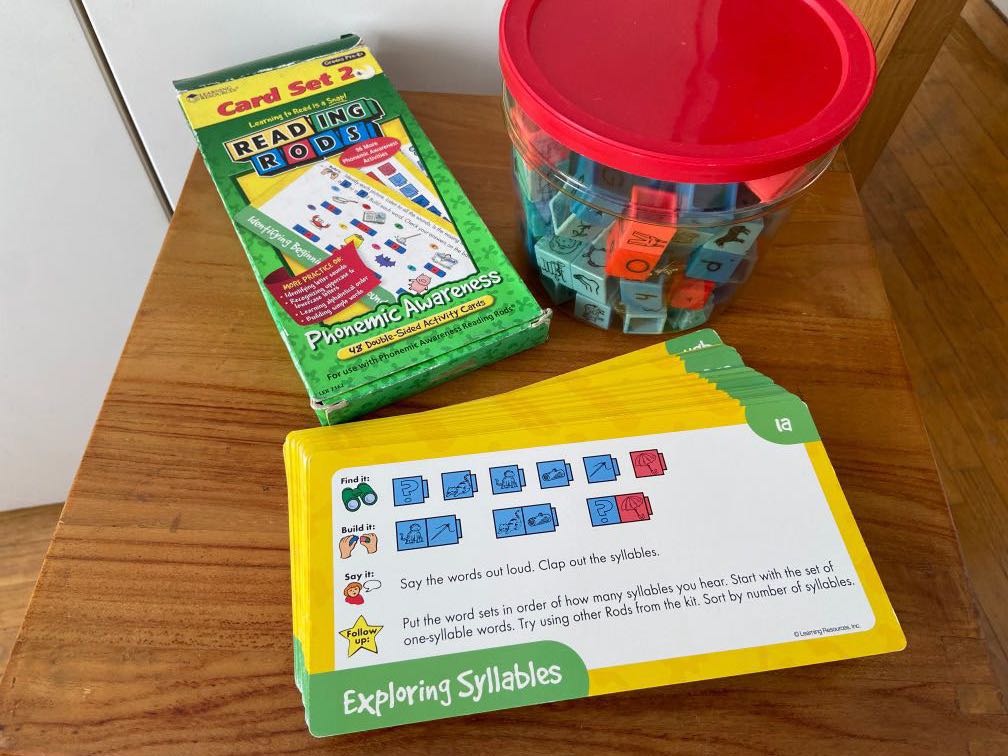 Learning Resources Reading Rods Phonemic Awareness and 48 Double Sided ...