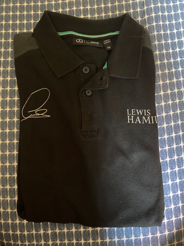 Lewis Hamilton official merchandise Tshirt, Men's Fashion, Tops & Sets ...