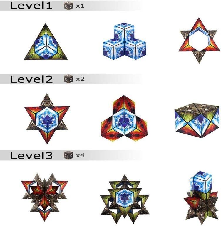 Magnetic Cube, Euclidean Cube for Kids and Adults (3 Cubes Only ...