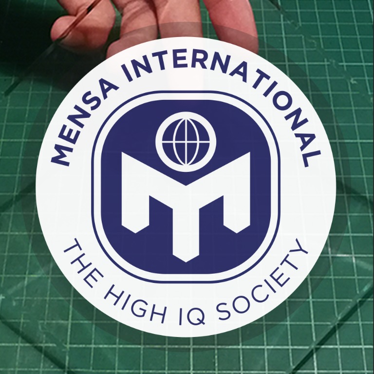 MENSA INTERNATIONAL - THE HIGH IQ SOCIETY . Static Cling Car Decals ...