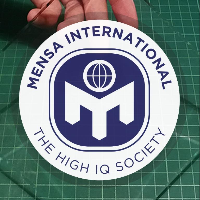 MENSA INTERNATIONAL - THE HIGH IQ SOCIETY . Static Cling Car Decals ...