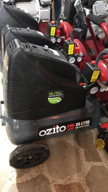 Ozito Air Compressor 1.5HP 24 Litre 1100w, Commercial & Industrial ...