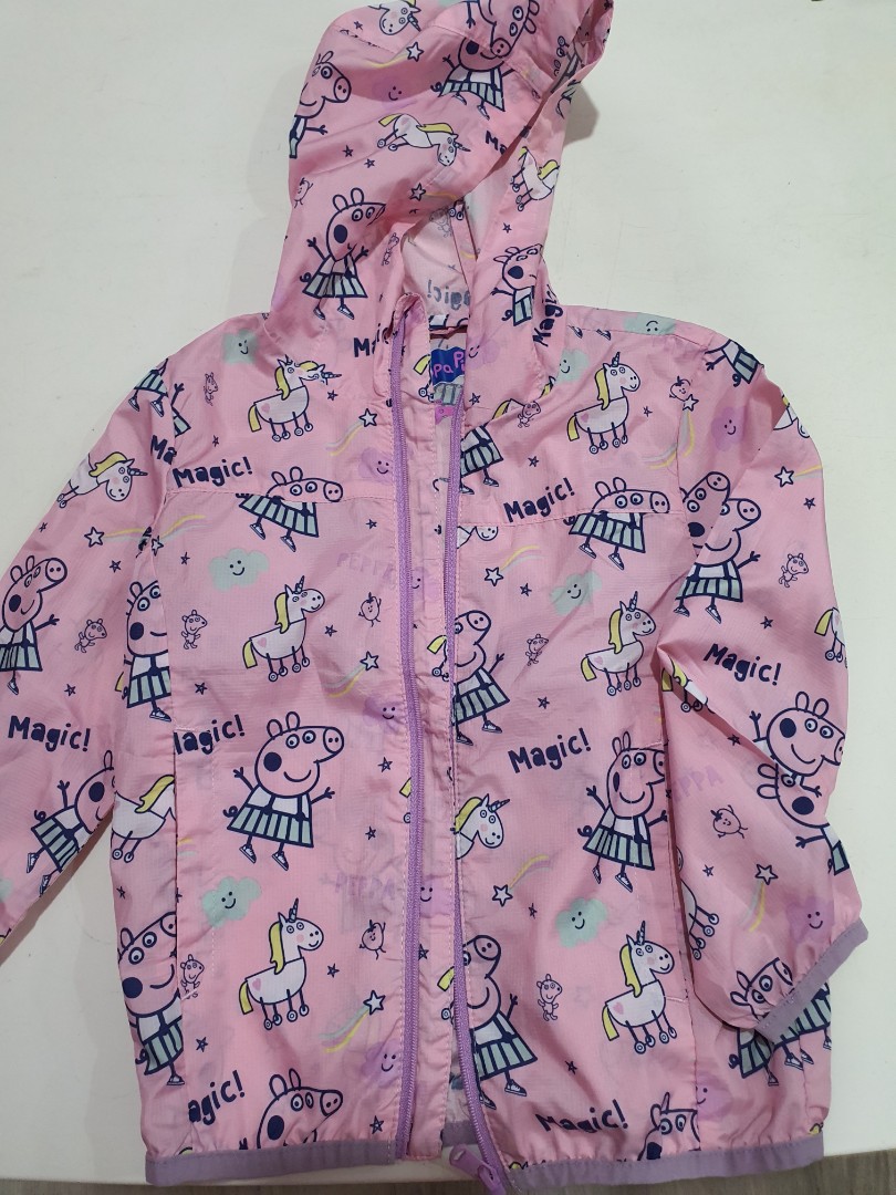 Girls Lined Raincoat Peppa Pig Girls Raincoat - Official Pink Rain ...