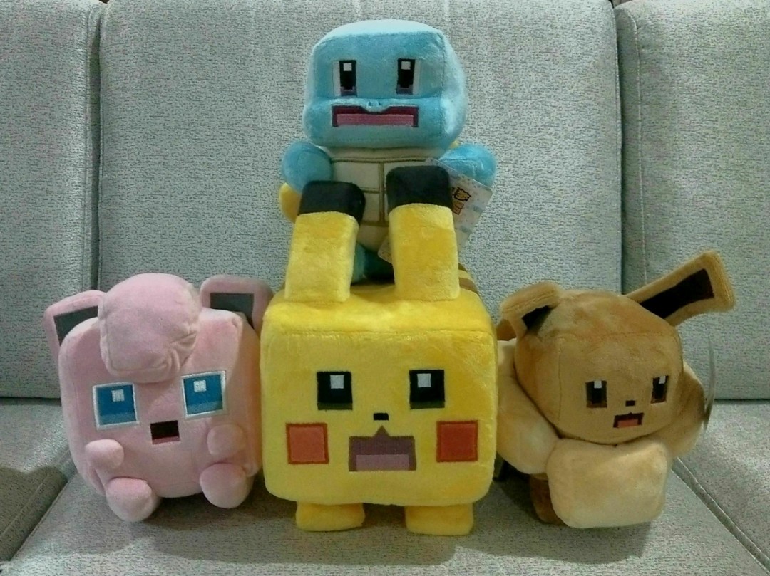 (Whole set) Pokemon Block Shape Plush, Hobbies & Toys, Toys & Games on ...
