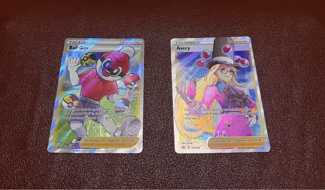 Pokemon Card Trainers - Ball Guy Full Art & Avery Full Art, Hobbies ...
