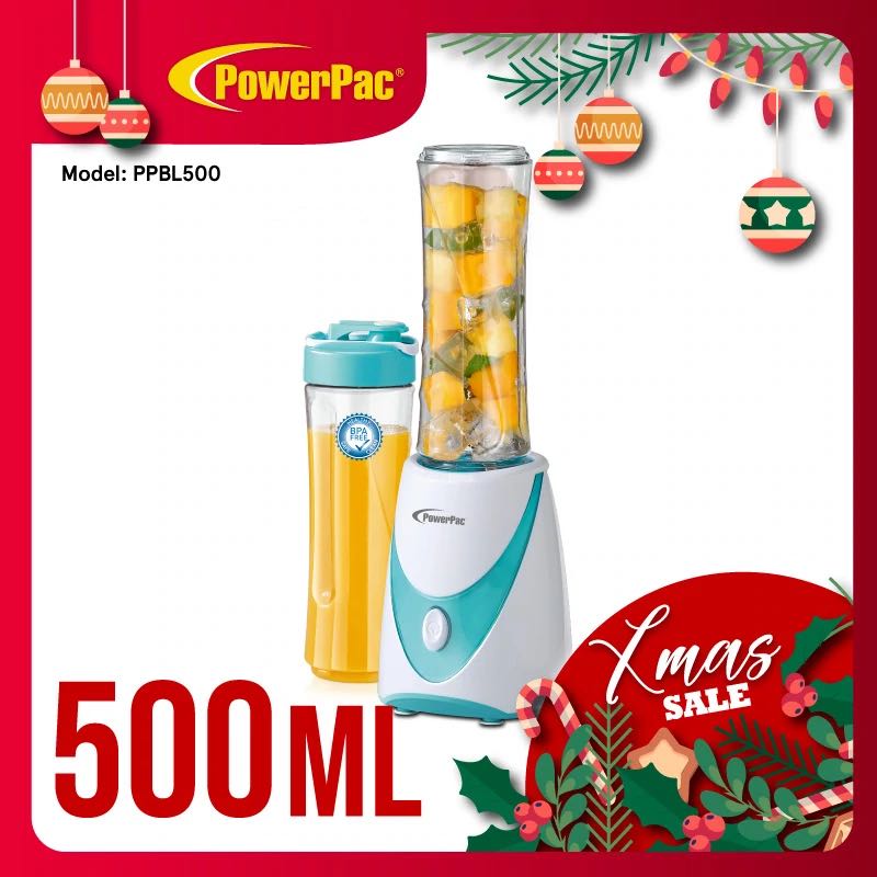 Power Pac Personal Juice Blender with 2X BPA Free Jugs (PPBL500), TV ...