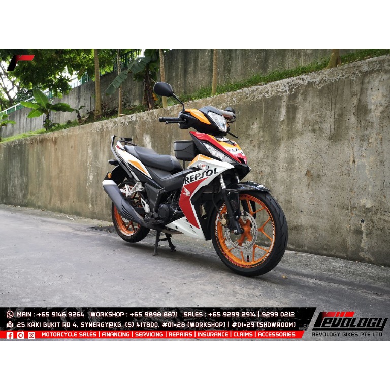 PRE-OWNED HONDA RS150 REPSOL FOR SALE!, Motorcycles, Motorcycles for Sale, Class 2B on Carousell