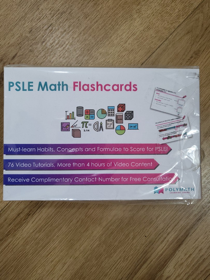 PSLE Math Flashcards from Polymath, Hobbies & Toys, Books & Magazines ...