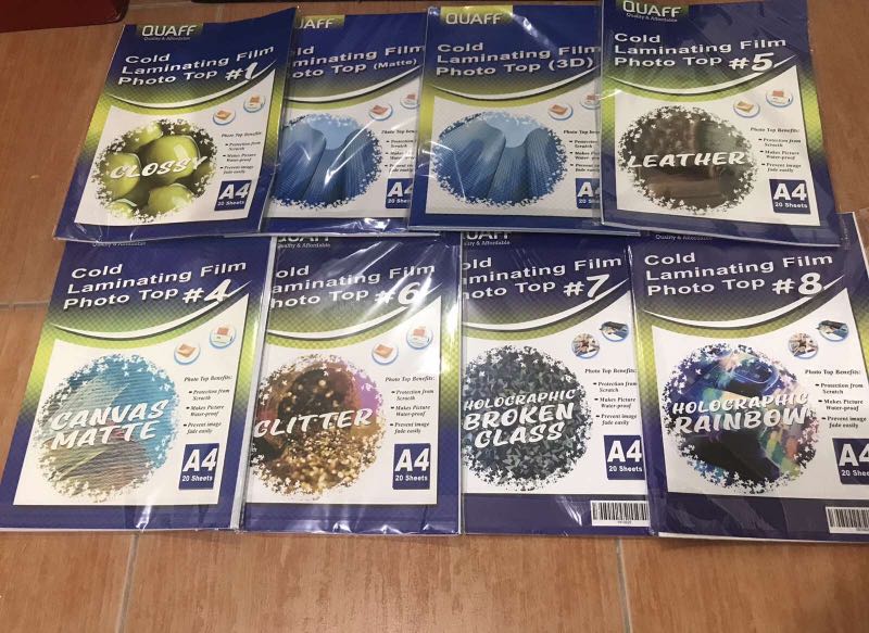 Quaff Photo Top Cold Laminating Films A4 Size, Hobbies & Toys ...