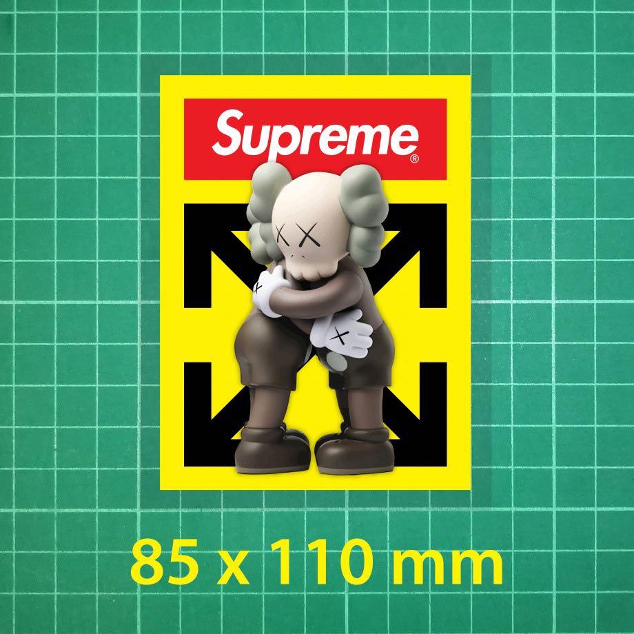 Rare Collectible. KAWS Supreme Off White Hugging Figures Static Cling ...