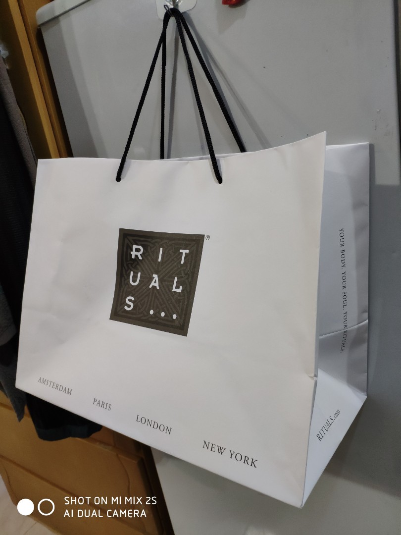 Rituals paper bag, 女裝, 手袋及銀包, Tote Bags - Carousell
