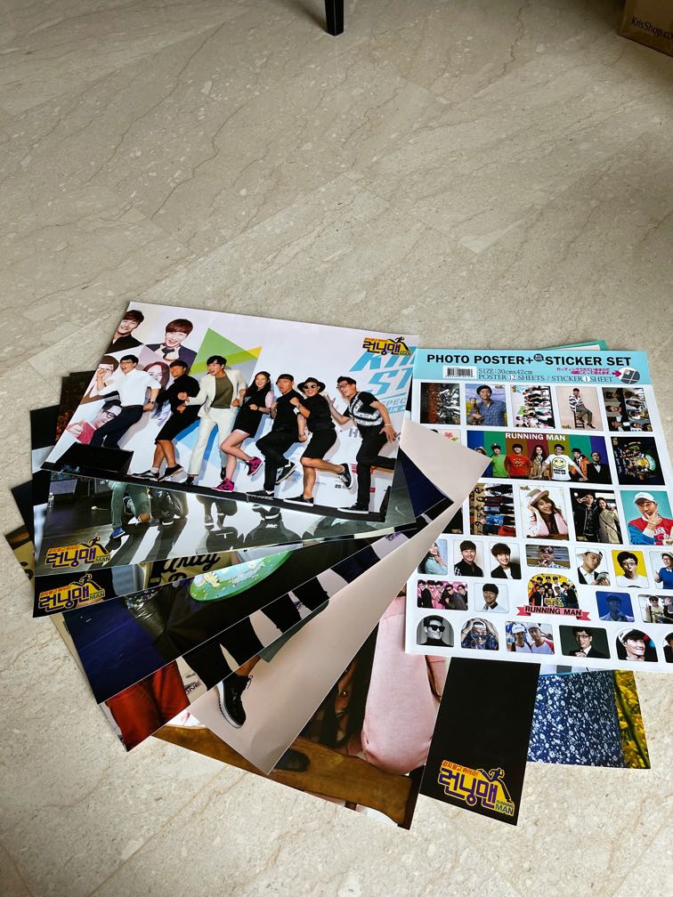 Running Man posters and stickers, Hobbies & Toys, Stationery & Craft ...