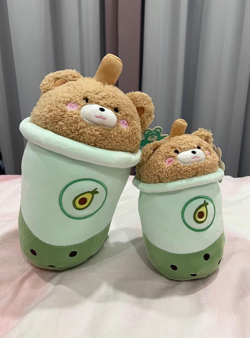 Set of 2- Teddy Bear Bubble Tea Soft Toy, Hobbies & Toys, Toys & Games ...