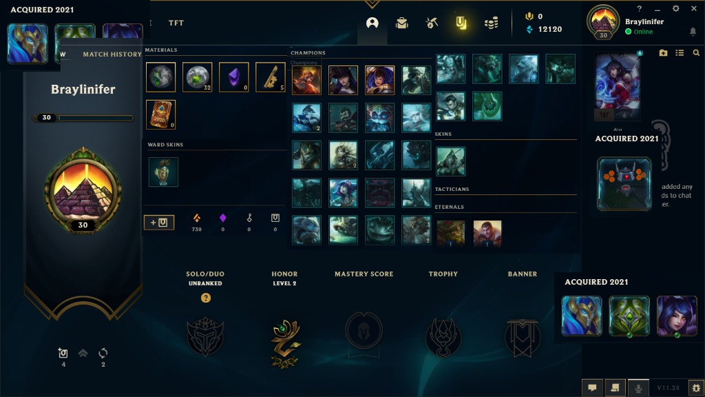 [SG/MY/ID] League of Legends Level 30 Fresh Account 35385 Blue Essence ...