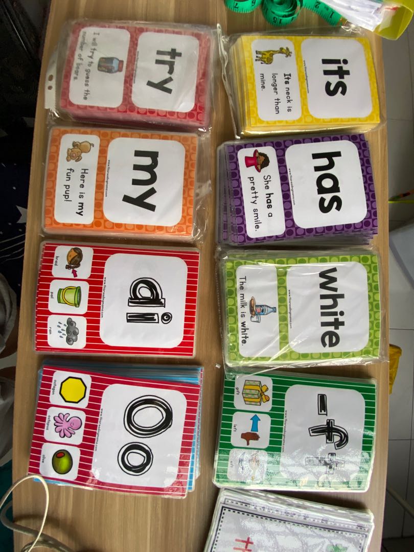 Sight words, digraphs, alphabets cards, Hobbies & Toys, Toys & Games on ...