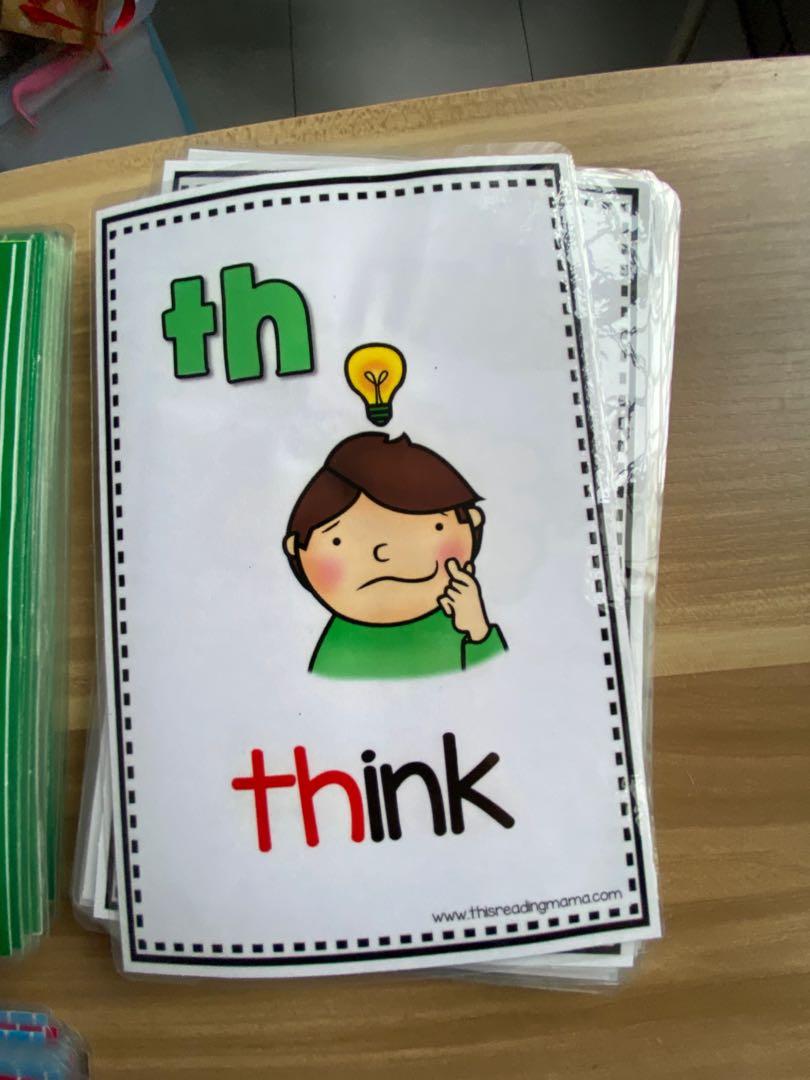 Sight words, digraphs, alphabets cards, Hobbies & Toys, Toys & Games on ...