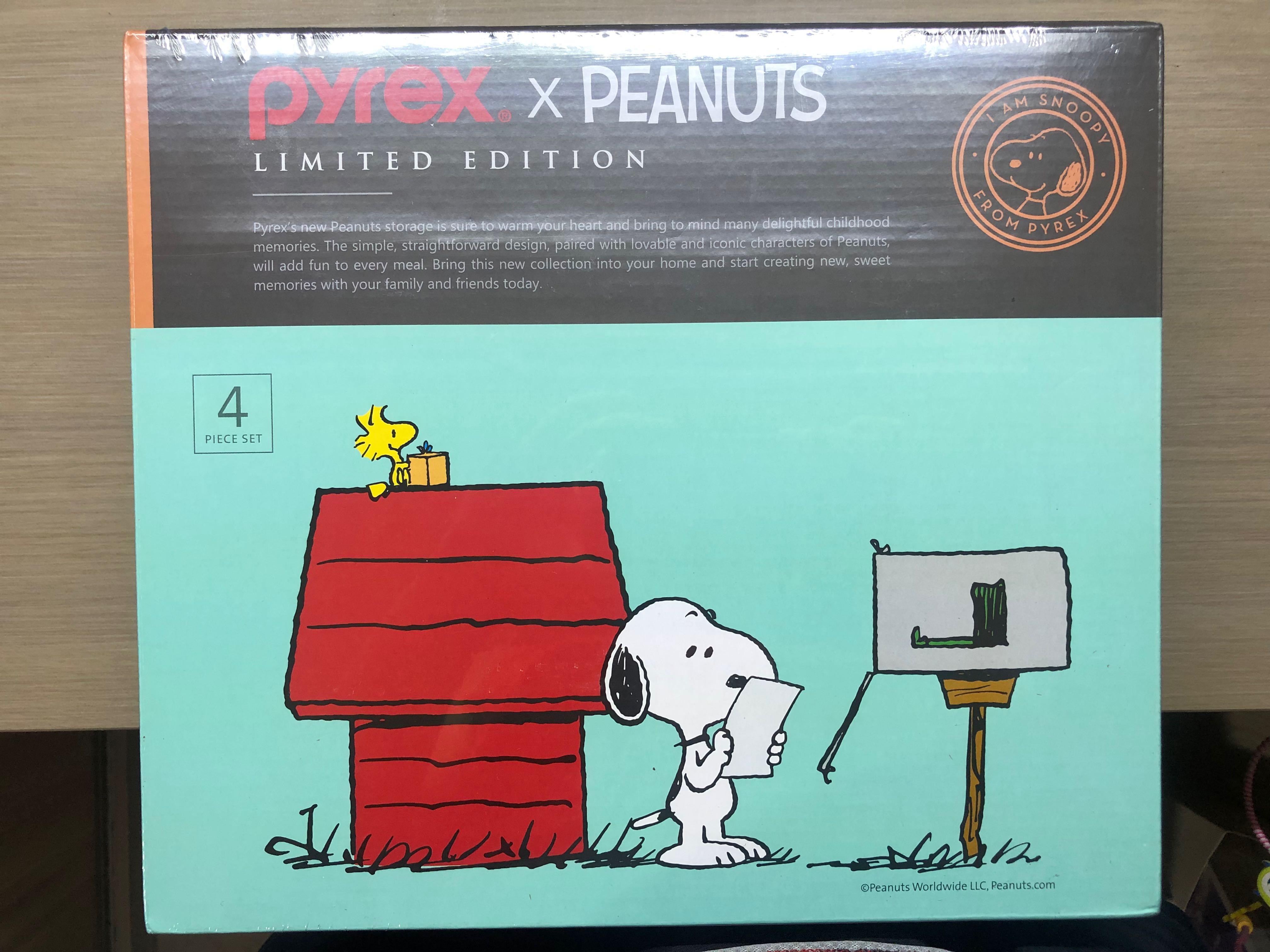 Snoopy Peanuts Pyrex Cornell Glass Container Storage, Furniture & Home ...