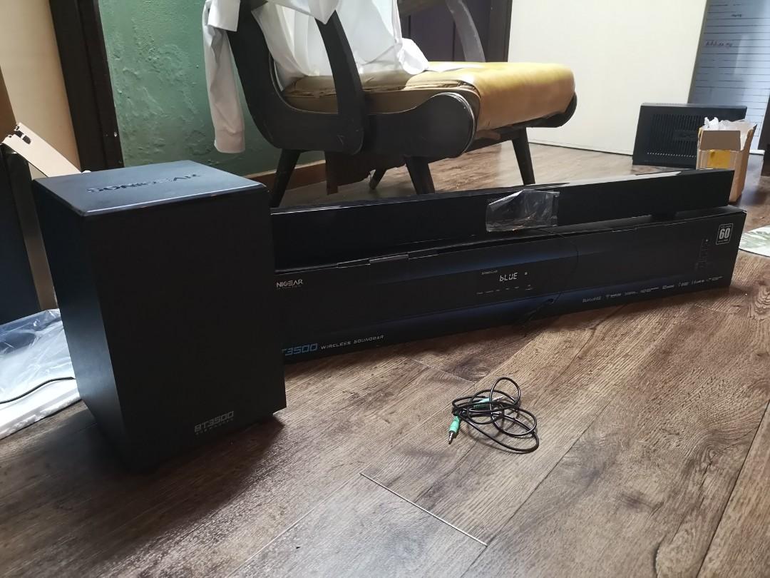 Sonic Gear BT3500 Bluetooth soundbar with subwoofer, Audio, Soundbars ...