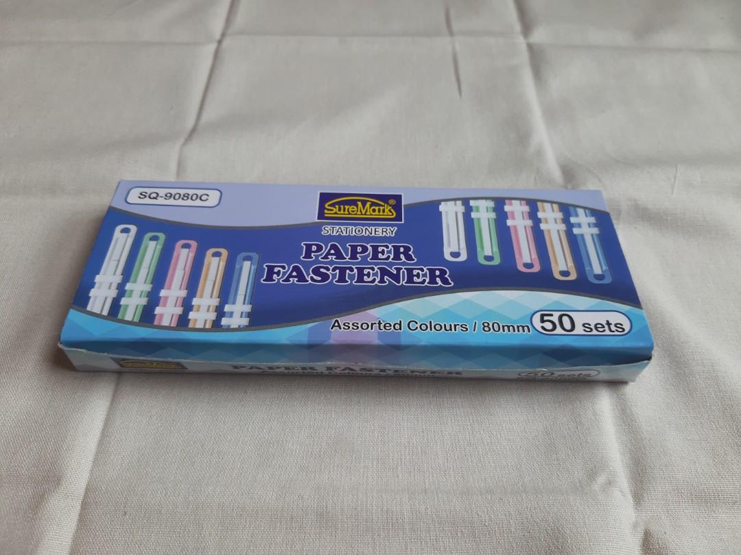 Suremark Assorted Colours Paper Fastener (50 Pieces), Hobbies & Toys ...