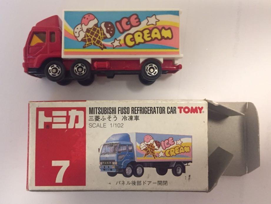 Tomica tomy 7 ice cream 貨車仔 tomytec 巴士 的士 拖車 hino, 興趣及遊戲, 玩具 & 遊戲類 - Carousell