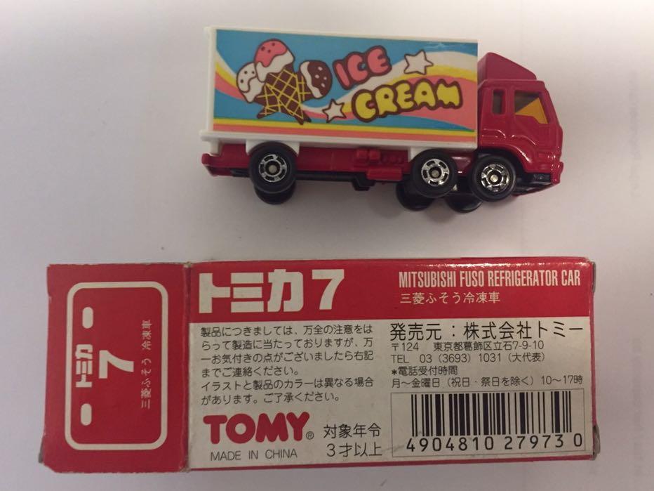 Tomica tomy 7 ice cream 貨車仔 tomytec 巴士 的士 拖車 hino, 興趣及遊戲, 玩具 & 遊戲類 - Carousell