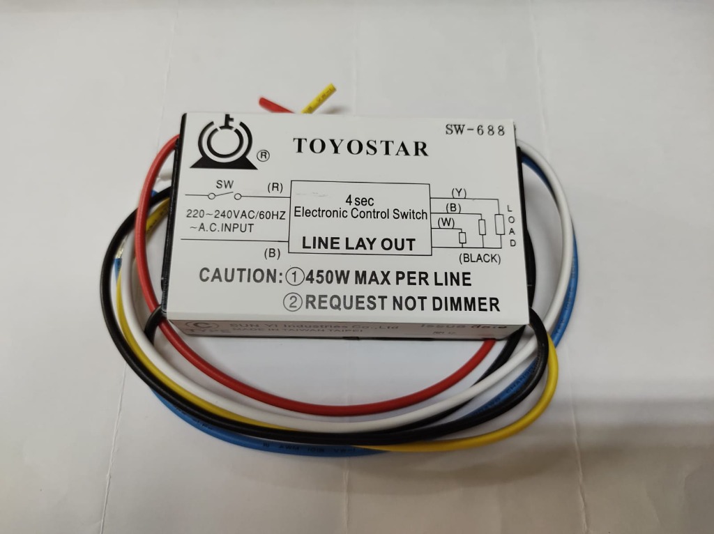 Toyostar SW-688 Electronic Control Switch, TV & Home Appliances ...