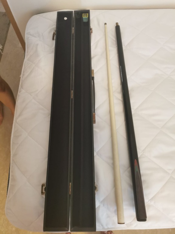 Vintage Custom Pool cue with Jimmy White BCE case ( condition as is ...