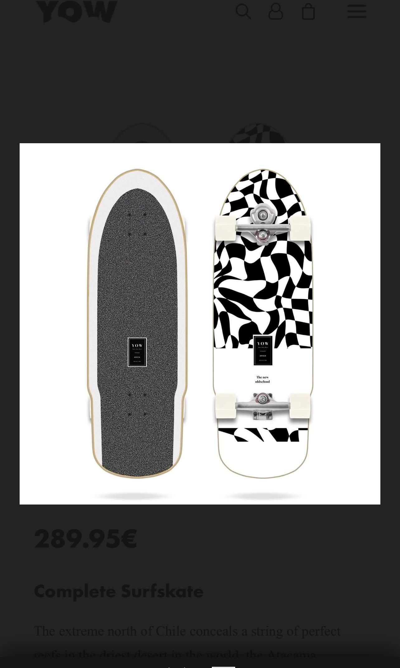 YOW Arica 33″ complete Surfskate w warranty, Sports Equipment, Sports ...