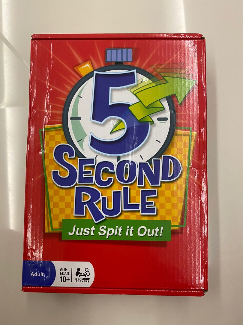 5 Second Rule Card game, Hobbies & Toys, Toys & Games on Carousell