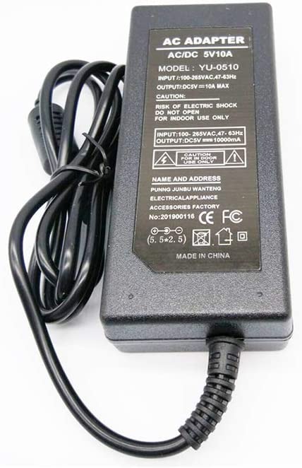 5V 10A Power Supply,AC100-240V to DC5V 50W Adapter Charger Transformers ...
