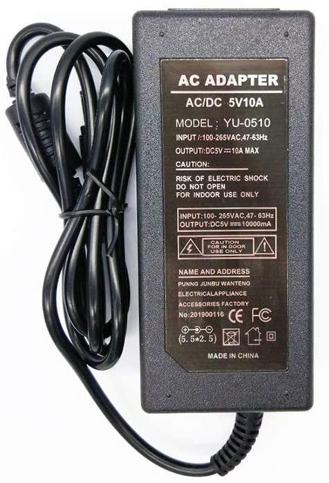 5V 10A Power Supply,AC100-240V to DC5V 50W Adapter Charger Transformers ...