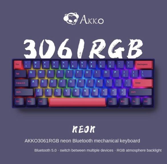 Akko Neon 3061 - RGB Wireless Keyboard , Computers & Tech, Parts ...