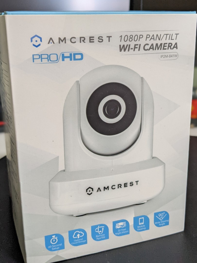 Amcrest Pro/HD 1080 pan/tilt wifi camera, Furniture & Home Living ...
