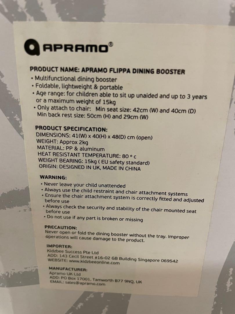 Apramo flippa dining booster chair, Babies & Kids, Baby Nursery & Kids ...