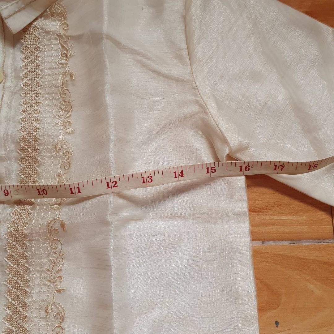 Barong Tagalog Pina Cream Half Open Kids, Babies & Kids, Babies & Kids ...