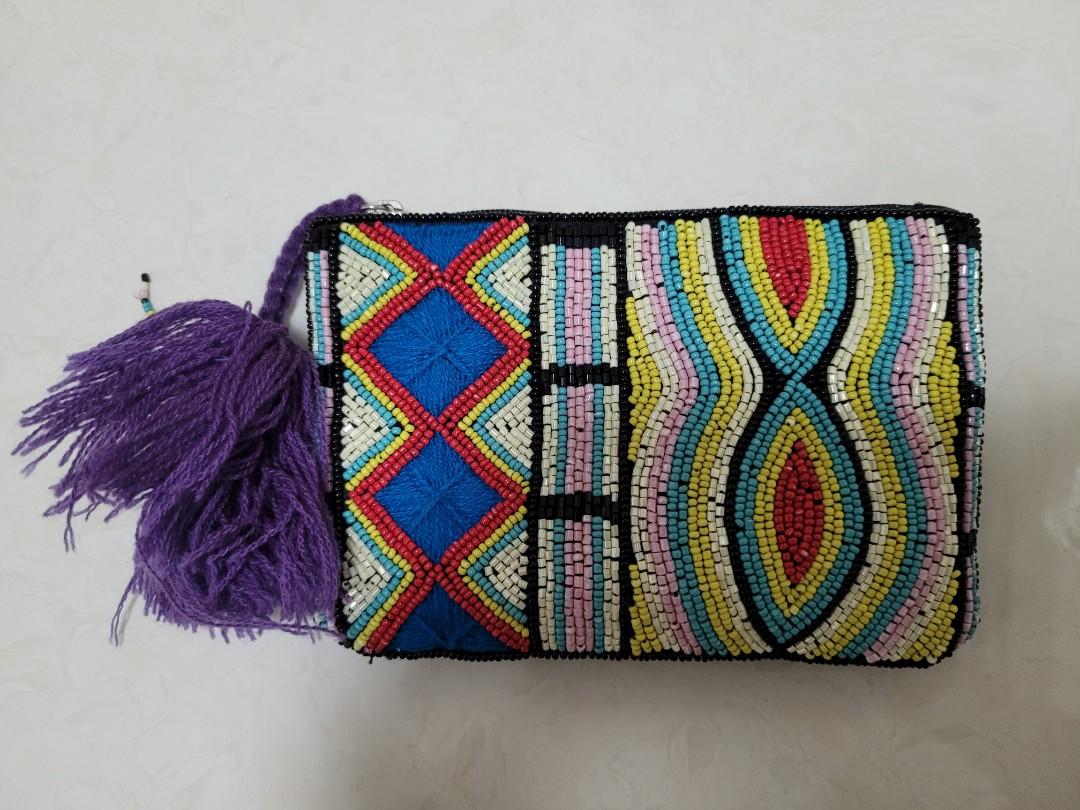 Beaded pouch, Women's Fashion, Bags & Wallets, Purses & Pouches on ...