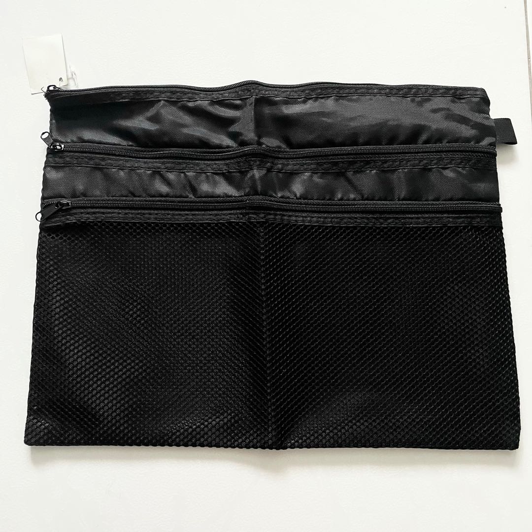 BN A4 folder black file zipped pouch storage cloth fabric container ...