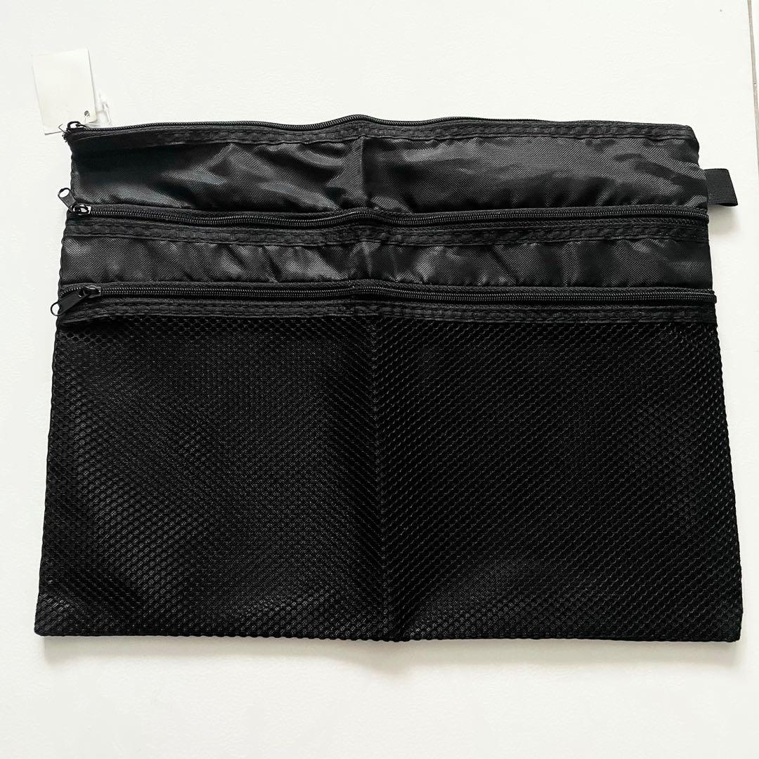 BN A4 folder black file zipped pouch storage cloth fabric container ...