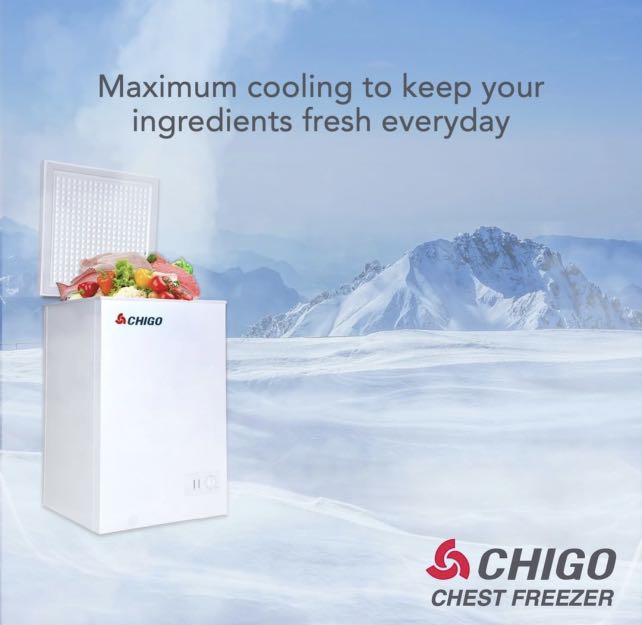 Chigo Chest Type Freezer with Hard Top Door Energy Efficient, TV & Home ...