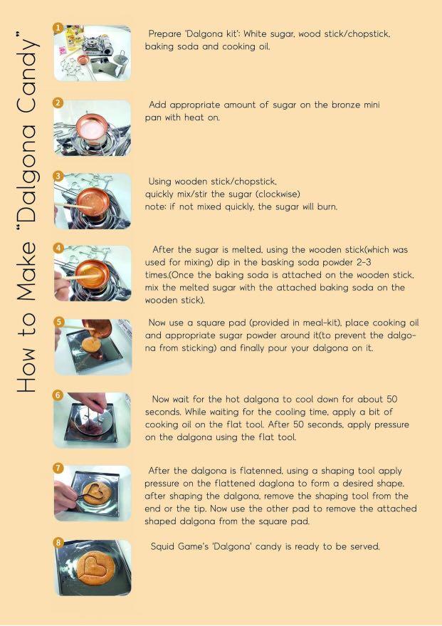 DIY Squid Game Honeycomb kit made in Korea, Furniture & Home Living ...