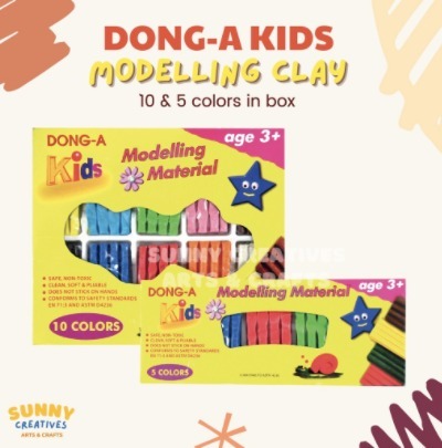 DONG-A Kids Modelling Clay | Bar Clay | Toy Clay 5 & 10 colors in box ...