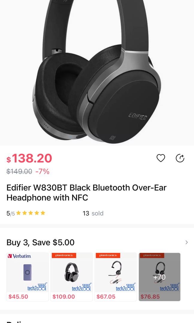 Edifier w830bt, Audio, Headphones & Headsets on Carousell