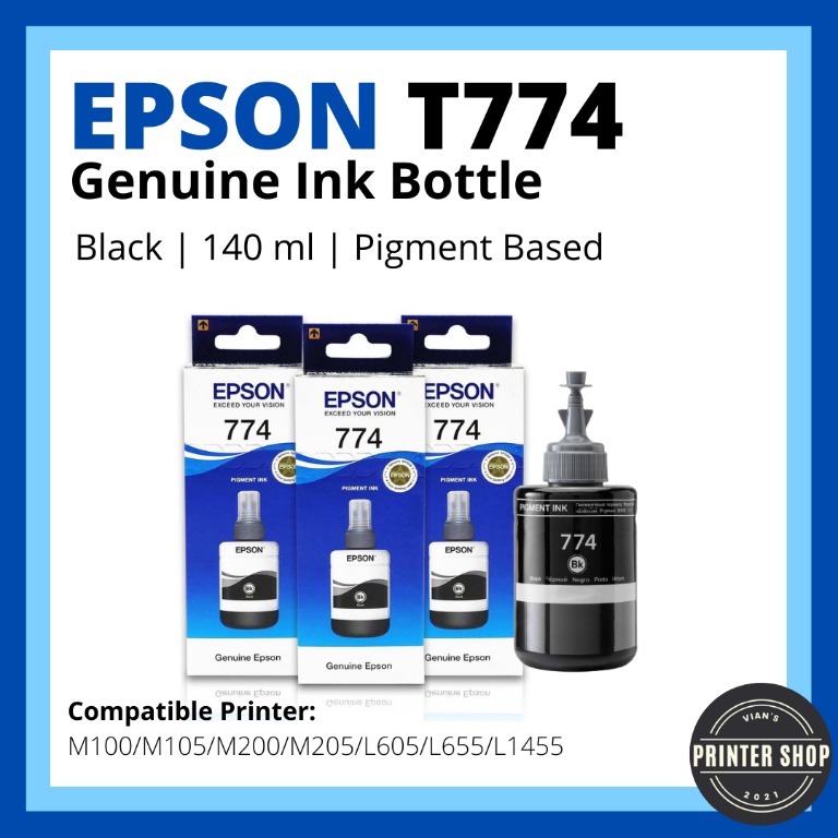 Epson T774 Black Ink Bottle (140mL), Computers & Tech, Printers ...