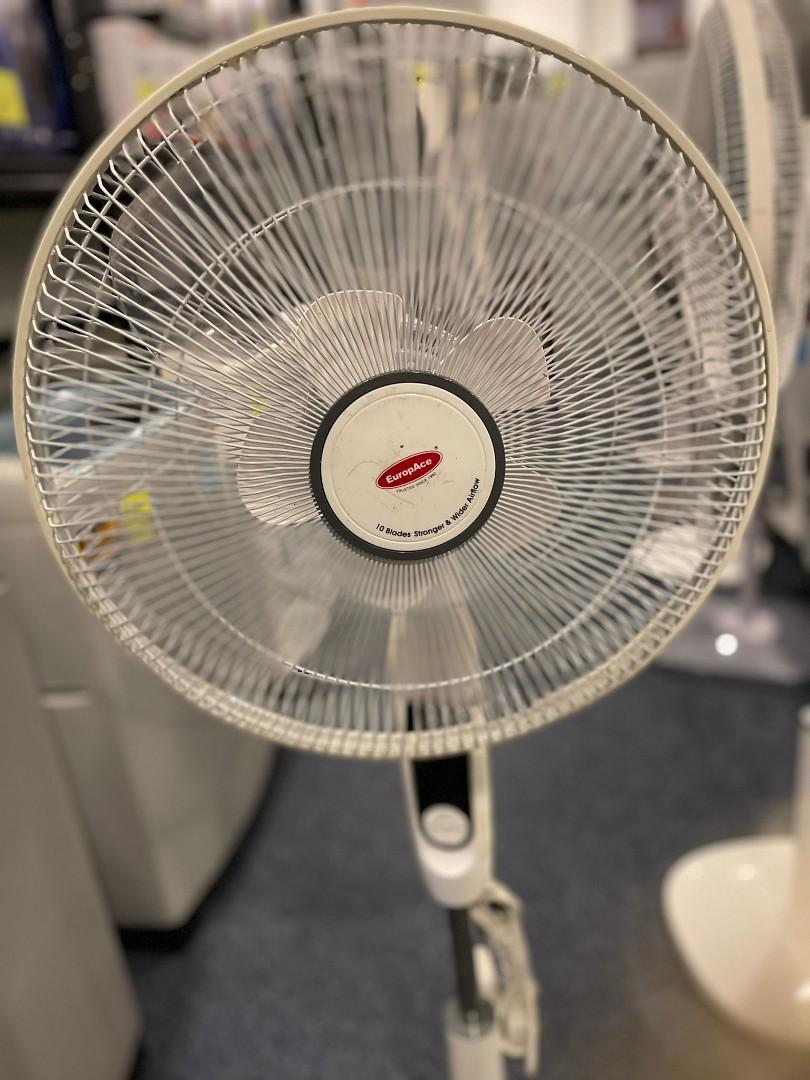 EUROPACE ESF6161T 16IN STAND FAN WITH 10 BLADE (have remote), Furniture ...