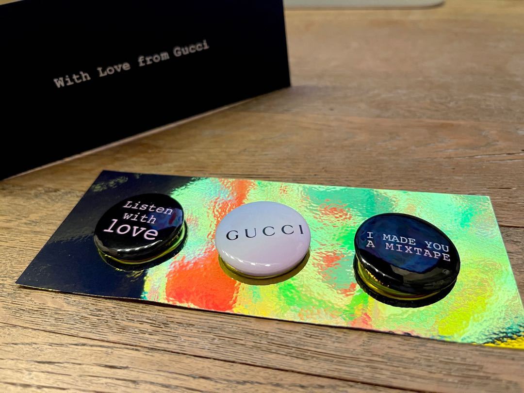 GUCCI Pins (Set of 3), Luxury, Accessories on Carousell