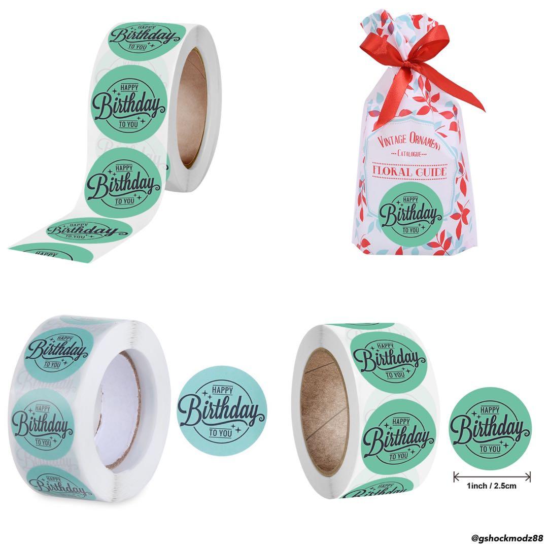 Happy birthday sticker labels for goodie bags, Hobbies & Toys ...