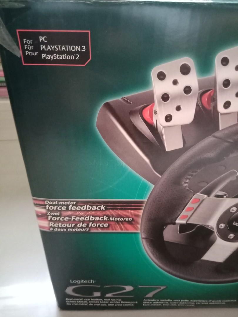 Logitech G27 racing controller for PS with free game, Video Gaming ...