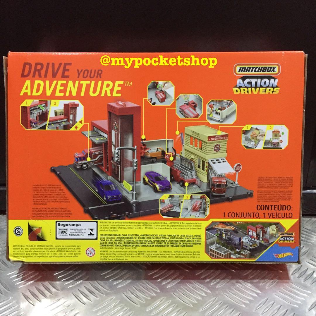 Matchbox FIRE STATION RESCUE SET / 2021 MBX ACTION DRIVERS PLAYSET ...