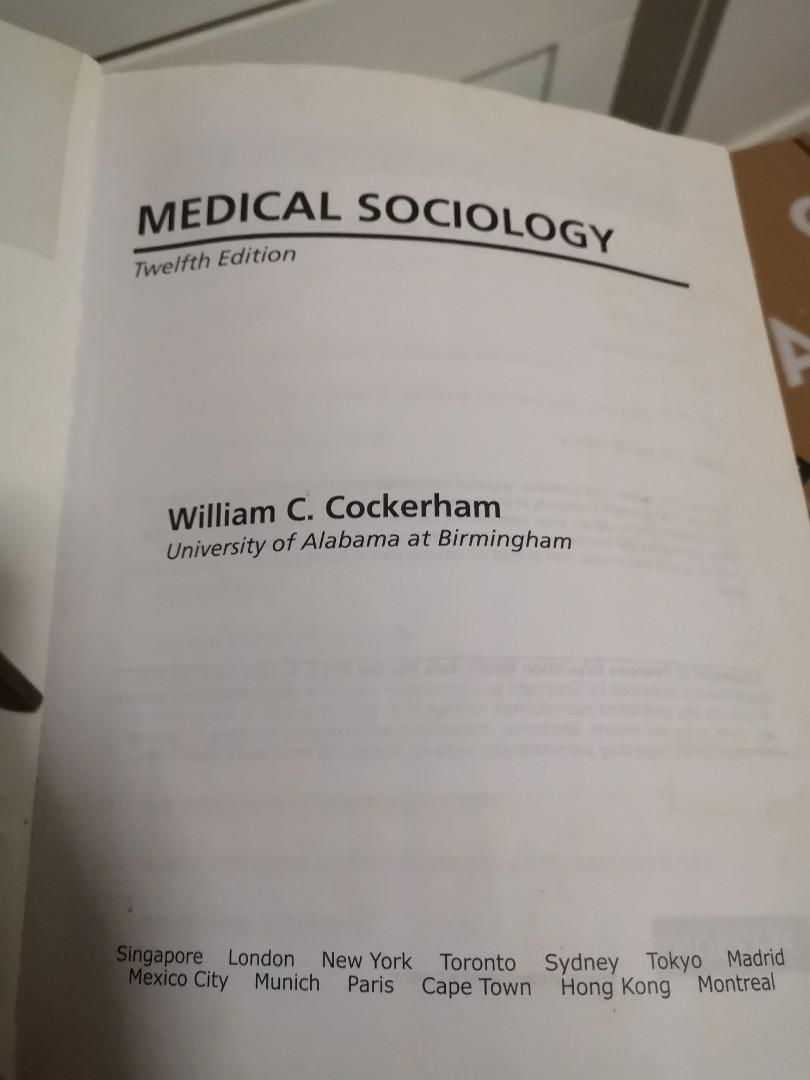 Medical Sociology 12th edition William C Cockerham, Hobbies & Toys ...