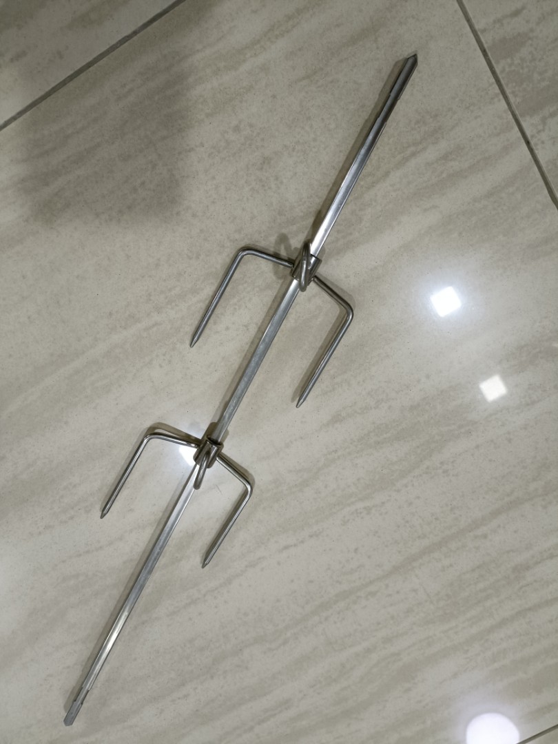 Metal Toaster Oven Accessories Chicken Roaster Spit Rotisserie Fork ...